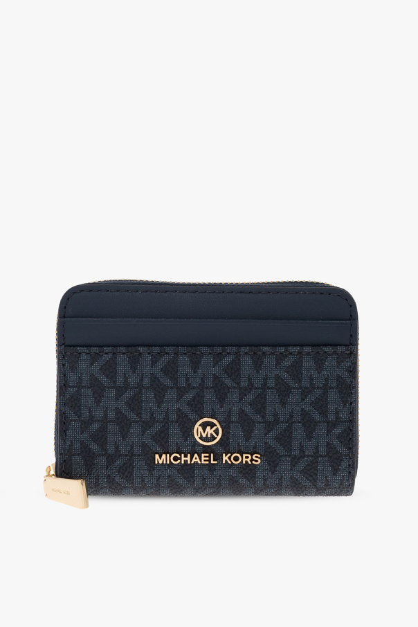Navy blue Monogrammed wallet Michael Michael Kors Biname fmedShops Australia
